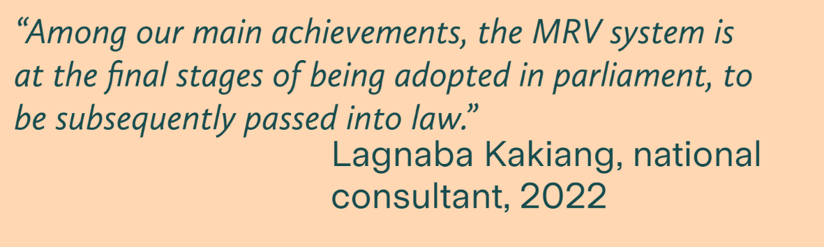 Case Study: Developing national MRV and NDC tracking systems in Chad - ICAT