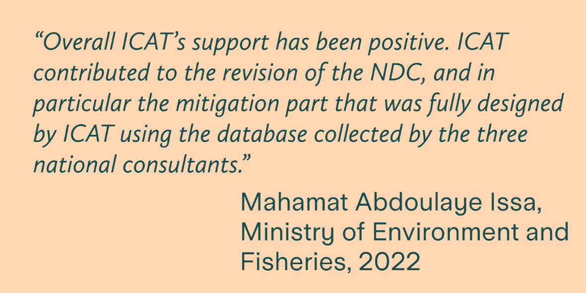 Case Study: Developing national MRV and NDC tracking systems in Chad - ICAT