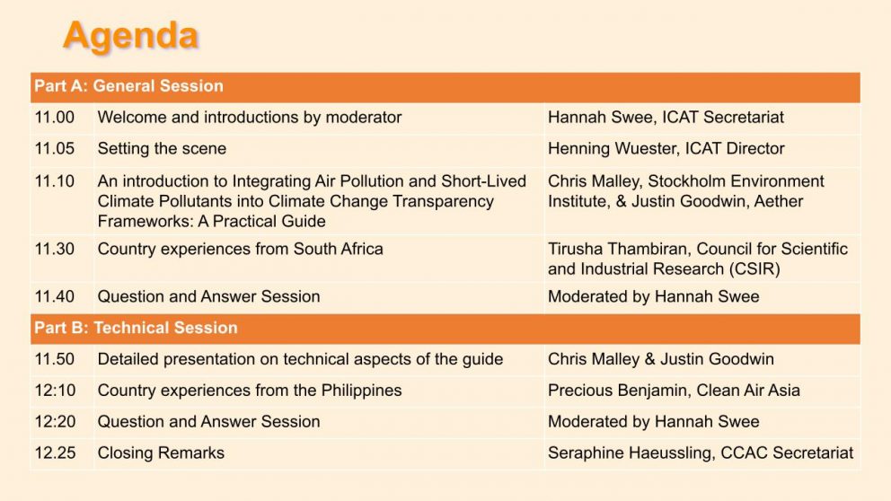 Webinar: Integrating Air Pollution into Climate Change Transparency ...